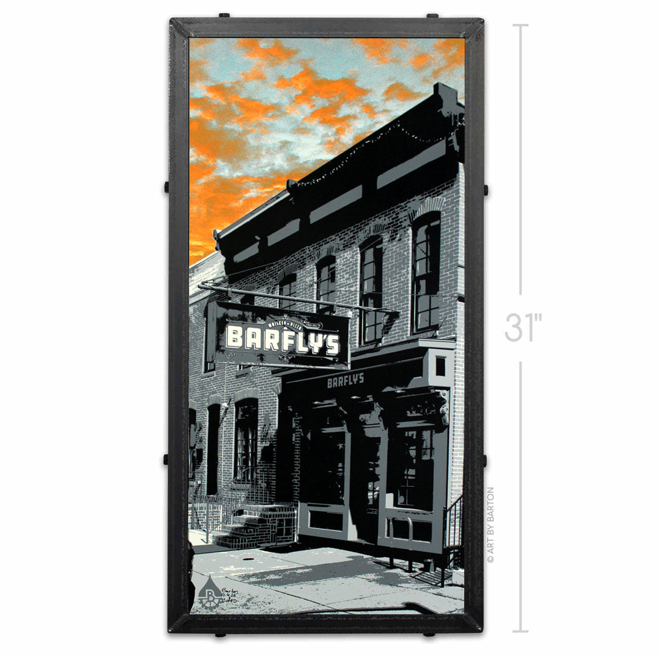 Barfly's Sunset, Baltimore, MD 15x30 – Art by Barton